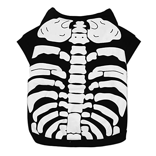 Halloween Skeleton Costumes for Pets Dogs Cats Funny Pets Kitten Puppies Dress Up Apparel Clothes (Skeleton,L)