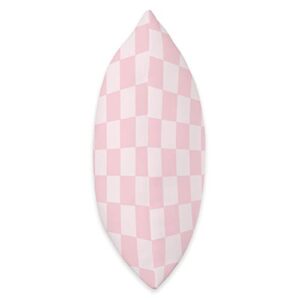 Cool Checkered Designs by LOU Classic Checker Checkerboard Blush Pink Pattern Throw Pillow, 16x16, Multicolor