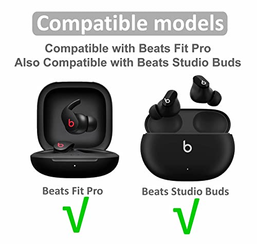 9 Pairs Ear Tips Set Compatible with Beats Fit Pro, Memory Foam Double Flange and Normal Silicone Tips S/M/L Replacement Noise Isolation Fit in Case Eartips for Beat Fit Pro - Black