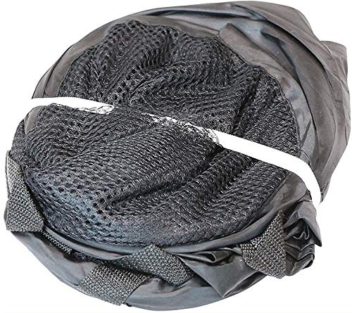 PowerTRC Mesh Pop Up Laundry Basket | Foldable Hamper Basket For Laundry Or Storage | Comes With Side Pockets And Carry Handles | 2 Pack | Black Color