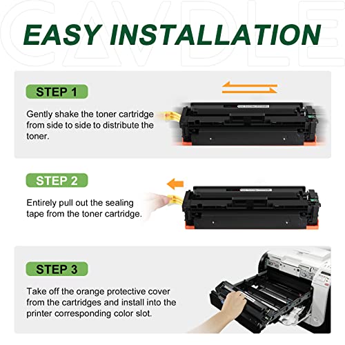 CAVDLE 410A Remanufactured Toner Cartridge Replacement for CF410A 410A Work with Color MFP M377dw M452dn M452dw M452nw M477fdw M477fnw M477fdn Printer (Black Cyan Yellow Magenta, 4-Pack)