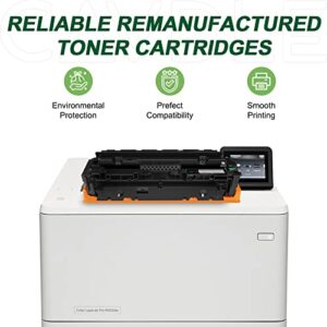 CAVDLE 410A Remanufactured Toner Cartridge Replacement for CF410A 410A Work with Color MFP M377dw M452dn M452dw M452nw M477fdw M477fnw M477fdn Printer (Black Cyan Yellow Magenta, 4-Pack)