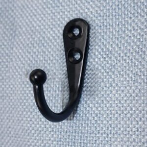 wall mounted coat hook， heavy duty hooks shower hanger hooks robe hooks for hat keys closet bag backpack hanger spray black