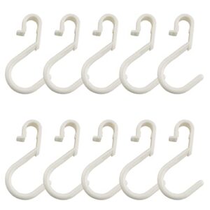 s hook hscgin 10pcs white plastic multi purpose s hooks heavy duty s shaped hangers for hanging shirts, towels, hats, pans pots cups clothes bags towels plants s hanger