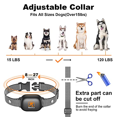 Saulcy Dog Training Collar - Dog Shock Collar with 1000Ft Remote, Waterproof E Collar for Dogs Training with 3 Modes, Shock, Vibration, Beep, Rechargeable Electric Collar for Small Medium Large Dog