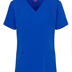 Natural Uniforms Womens Cool Stretch Jogger Scrub Set (True Royal Blue, Medium)