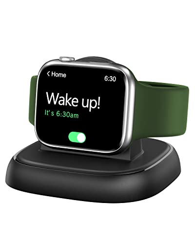 NEWDERY Charger Stand for Apple Watch, Portable Watch Charger for iWatch with USB C Cable,Fast Charging,Wireless Charging Station for iWatch series Ultra/8/7/6/5/3/2/SE, 49/45/44/42/41/40/38 mm, Black