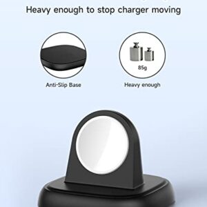 NEWDERY Charger Stand for Apple Watch, Portable Watch Charger for iWatch with USB C Cable,Fast Charging,Wireless Charging Station for iWatch series Ultra/8/7/6/5/3/2/SE, 49/45/44/42/41/40/38 mm, Black