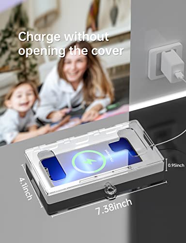 Phone Lock Box, Cell Phone Jail Box to Help Kids/Students Prevent Phone Addiction, Phone Locker, Phone Self Control Boxes for iPhone 14/13 pro/Sumsung/Google