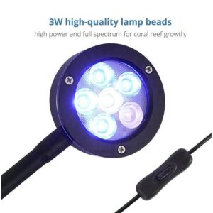 NILIPAL LED Aquarium Light - Coral Reef LED Fish Tank Light Saltwater Marine Nano Aquarium LPS SPS Lighting 18 Watts