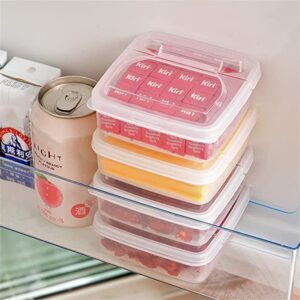 QWERF 4Pcs Sliced Cheese Container for Fridge With Flip Lid, Butter Block Cheese Slice Storage Box, Vegetable and Fruit Fresh-Keeping Box, Portable Leakproof Clear Food Fridge Organizer with Flip Lid