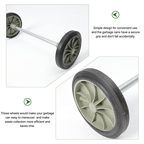 1 Set Trash Garbage bin Wheels Replacement Can Replacement Wheels Garbage Bin Wheel Wastebasket Pulley Wheel Replacement Parts 18*2.5CM/7*0.98in