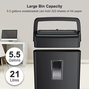 Bonsaii 10 Sheet Cross Cut Paper Shredder for Home Office Use & 12 Pack Lubricant Sheets