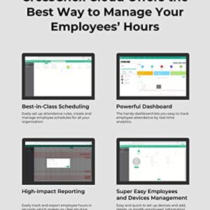 ANVIZ Time Clock - CX7 Face Biometric Time Attendance Machine for Employees Small Business - Face + RFID + Pin Punching in one, Support Door Access, Up to 1,500 Users with Professional Cloud Software