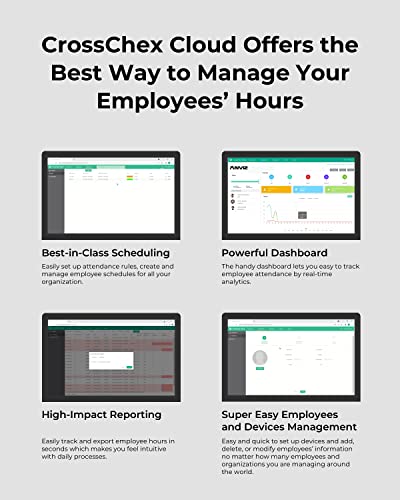 ANVIZ Time Clock - CX7 Face Biometric Time Attendance Machine for Employees Small Business - Face + RFID + Pin Punching in one, Support Door Access, Up to 1,500 Users with Professional Cloud Software