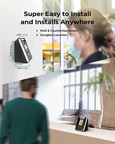 ANVIZ Time Clock - CX7 Face Biometric Time Attendance Machine for Employees Small Business - Face + RFID + Pin Punching in one, Support Door Access, Up to 1,500 Users with Professional Cloud Software