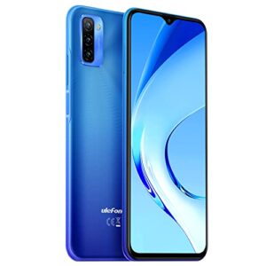 ulefone note 12 (2022) phones unlocked, 7700mah 6.82" hd+ 4gb+128gb/128gb extension, android 11, 13mp+8mp camera, 4g dual sim smartphones, fingerprint & face unlock cell phones, us version - blue