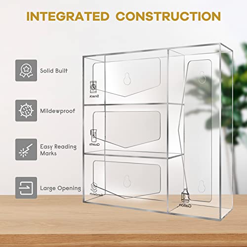 Acrylic Ziplock Bag Storage Organizer w/ 4 Compartments, Clear Baggie Organizer for Kitchen Drawer, Compatible with Ziploc, Gallon, Quart, Sandwich & Snack Variety Size Bag