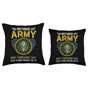 Proud Military Apparel Military U.S. Army Retirement Throw Pillow, 18x18, Multicolor