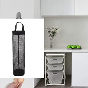 SHANFEILU Plastic Bag Holder Kitchen Grocery Dispenser Waterproof Washable Wall Mount Hanging Folding Mesh Storage Bag with 2 Hooks 2 Pack