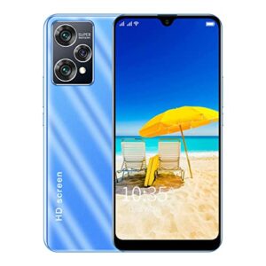 6.1 inch hd smartphone dual sim card mobile phone, 3g unlocked cell phone support face recognition for 6.0 os, 3gb 32gb, 6779 10 core processor, 5mp 8mp hd camera, wifi, fm radio, 2800mah(light blue)