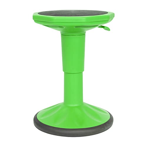 Flash Furniture Carter Adjustable Kids Flexible Active Stool for Classroom and Home with Non-Skid Bottom, 14"-18" Seat Height, Set of 1, Green