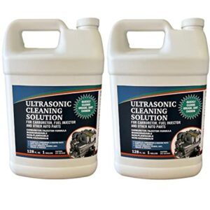 Ultrasonic Cleaner Solution for Carburetors and Engine Parts, Ultrasonic Cleaning Solution and Washing Compound for Ultrasonic and Immersion Washers - Concentrated (2 Gallons)