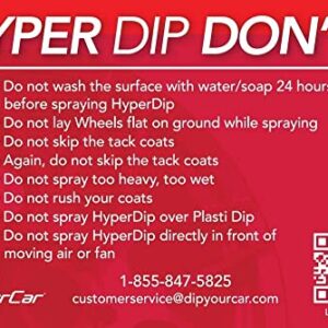 DipYourCar HyperDip Wheel Paint Kit, DIY Set of Rim Paint, Sprayable Automotive Dip Coat, Peelable Protection for Car Rims, Paint for Rims, Gloss Coat Spray - (Piano Black)