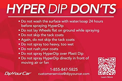 DipYourCar HyperDip Wheel Paint Kit, DIY Set of Rim Paint, Sprayable Automotive Dip Coat, Peelable Protection for Car Rims, Paint for Rims, Gloss Coat Spray - (Piano Black)