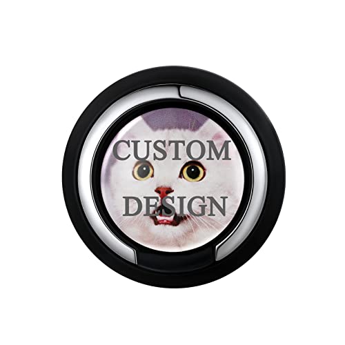 Phone Ring Holder with Customized Photo Logo Image Printed Finger Grip Stand Hand Free 360 Degree Rotating Adhesive on Various Mobile Phone Cases Grip Stand