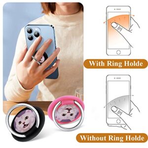 Phone Ring Holder with Customized Photo Logo Image Printed Finger Grip Stand Hand Free 360 Degree Rotating Adhesive on Various Mobile Phone Cases Grip Stand