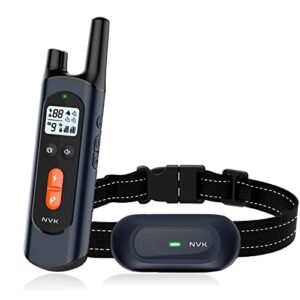 nvk shock collar, dog training collar with remote for medium large dogs, rechargeable dog shock collar with shock, vibration, beeps modes, ipx7 waterproof, range up to 1600ft