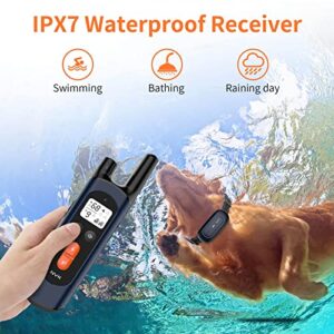 NVK Shock Collar, Dog Training Collar with Remote for Medium Large Dogs, Rechargeable Dog Shock Collar with Shock, Vibration, Beeps Modes, IPX7 Waterproof, Range up to 1600Ft