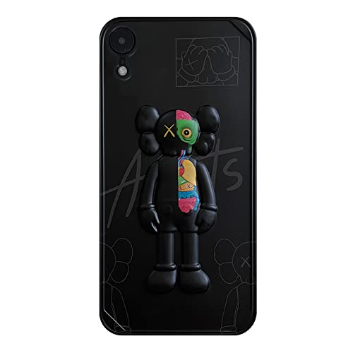 DOWINTIGER Cool iPhone XR Case for Boys Men, Kawaii 3D Cartoon Street Fashion Shockproof Protection TPU and IMD Protective Designer Case for iPhone XR - Black