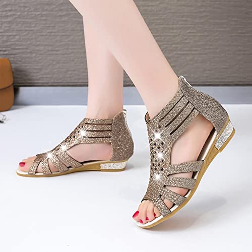 UQGHQO slippers for women wide width Women's Platform Sandals Wedge Ankle Strap Open Toe Sandals Women's Platform & Wedge Sandals High Heel Platform Pump Sandals