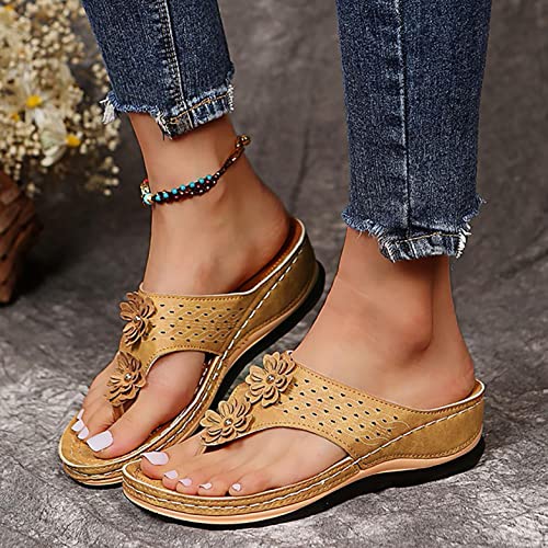 UQGHQO summer sandals for women 2022 dressy Platform Wedge Sandals for Womens Ankle Buckle Strap Sandals Open Toe Espadrilles Shoes Summer Casual Sandals Women's Platform & Wedge Sandals