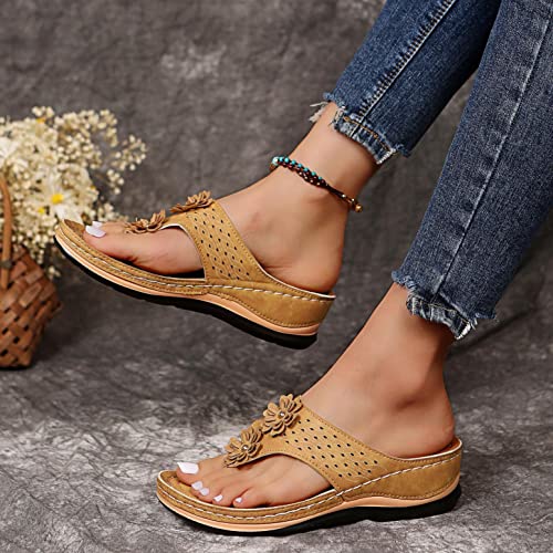 UQGHQO summer sandals for women 2022 dressy Platform Wedge Sandals for Womens Ankle Buckle Strap Sandals Open Toe Espadrilles Shoes Summer Casual Sandals Women's Platform & Wedge Sandals