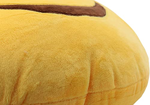 NL HOME Emoji Round Cushion Pillow for Home Decor, Face with Stuck-Out Tongue