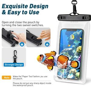 Waterproof Phone Pouch Floating [Super Buoyancy & Airbag Floating] Waterproof Cell Phone Pouch for iPhone 14/13/12 Pro Max Samsung Galaxy, IPX8 Waterproof Phone Case Dry Bag for Vacation, 2 Pcs -7"