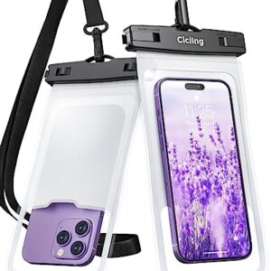 Waterproof Phone Pouch Floating [Super Buoyancy & Airbag Floating] Waterproof Cell Phone Pouch for iPhone 14/13/12 Pro Max Samsung Galaxy, IPX8 Waterproof Phone Case Dry Bag for Vacation, 2 Pcs -7"