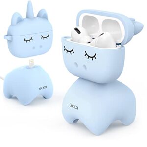 sodi airpods pro case - cute airpods pro case cover for women, cute airpod pro case cover, funny kawaii airpod pro case cute accessories, blue