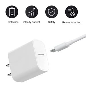 3 Pack Phone Charger 20W PD USB C Wall Fast Charger Adapter with 3 Pack 6.1FT Type C to Cable Compatible with Phone