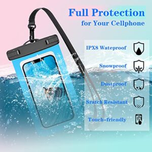 DXNONA 4 Packs Multicolor Universal Waterproof Case,Waterproof Phone Pouch Dry Bag for iPhone,Samsung,Up to 7.5",IPX8 Waterproof Bag,Beach,Boating,Swimming,Kayaking,Yachting