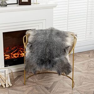 abunheri reindeer hide rug 3 ft x 2 ft deer hide rug deer rug animal skin rugs for bedroom living room nursery grey