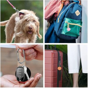 NouSKaU Portable Pet GPS Tracking - Bluetooth 5.0 Mobile Key Tracking Smart Anti-Loss Device,2022 Mini Pet GPS Locator Bluetooth Tracer Include Batteries and Protective Case, Fit for iOS (2 Pack)