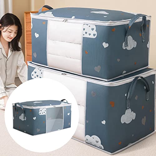 MagiDeal 2Pcs Storage Bag Containers Polyester Fabric Quilt Organizers