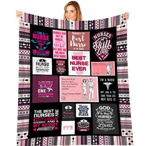 nurse gifts for women nurse practitioner gifts nurse appreciation gifts best nurse ever blanket school graduation nurse week christmas prseents xmas bday nurse day presens throw blanket 50” x 60”