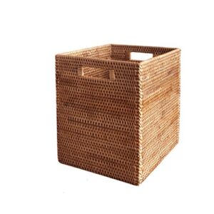 rhxwfdg storage basket storage baskets handmade rattan laundry basket desktop home storage bins are suitable for bedroom,living room and office extra large blanket basket (color : c)