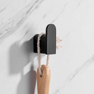 simin&liming towel hooks sus 304 stainless steel bathroom towel holder robe hook matte black (matte black)