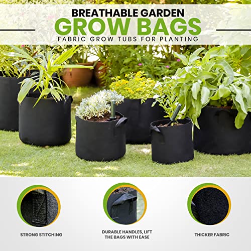 Utopia Home Plant Grow Bags 05 Gallon, Grow Bags with Handles, Nonwoven Fabric Pots,Pot for Plants & Vegetables